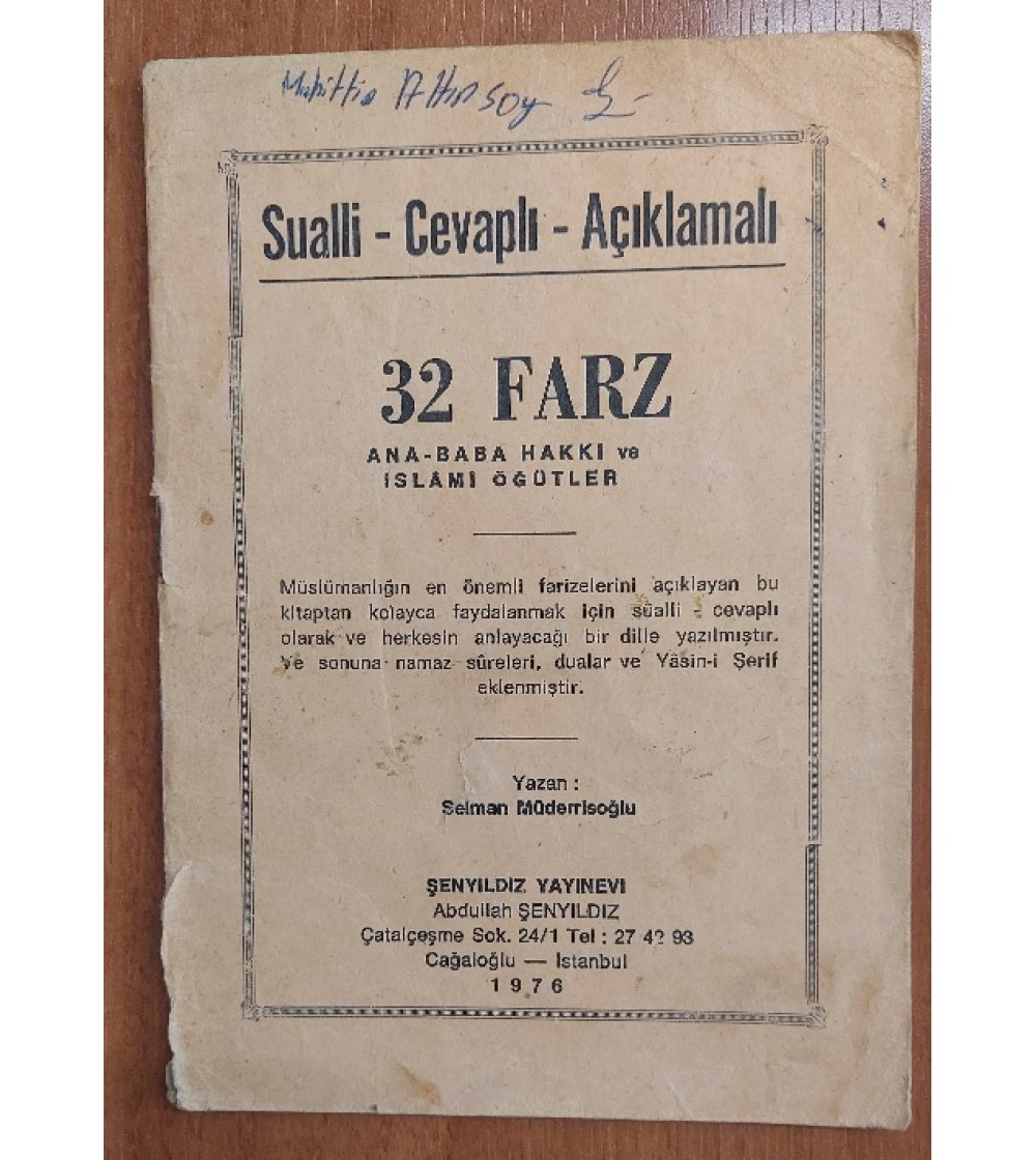 Sualli Cevaplı Açıklamalı 32 Farz